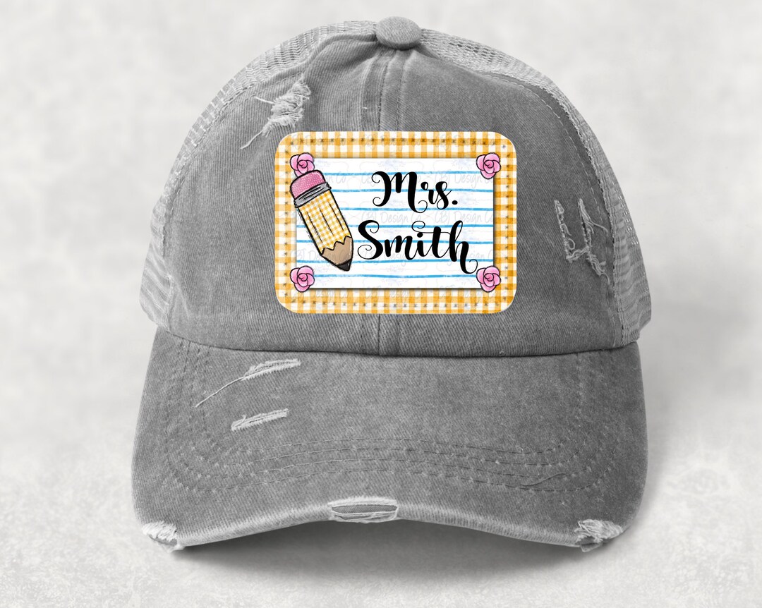 Digital Download for Sublimation, Rectangle Hat Patch Design, Teacher ...
