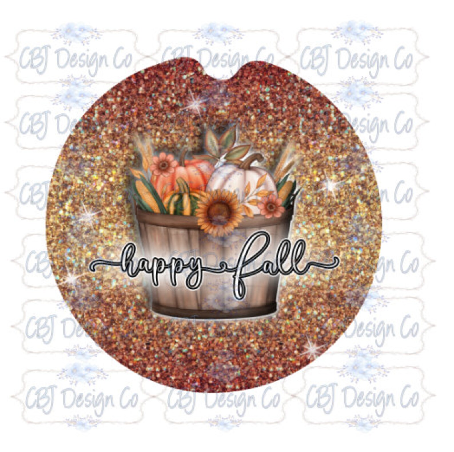 Car Coaster Template for Sublimation Happy Fall Car Coaster - Etsy