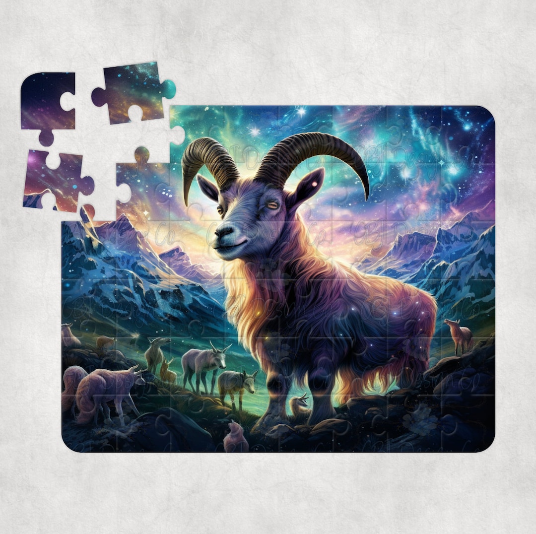 Digital Download for Sublimation, Goat Puzzle Design, Goat Herd Puzzle ...