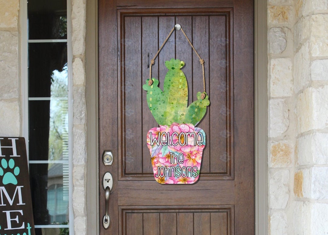 Digital Download for Sublimation, Cactus Design, Cactus Door Hanger ...