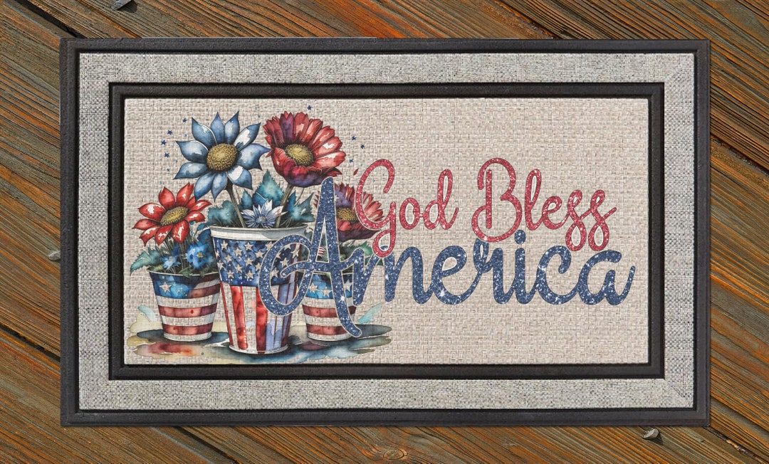 Digital Sublimation Download, Patriotic Doormat Design, 4th of July ...