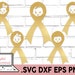 Childhood Cancer Awareness Digital Ribbons BUNDLE SVG Files Gold Ribbon ...