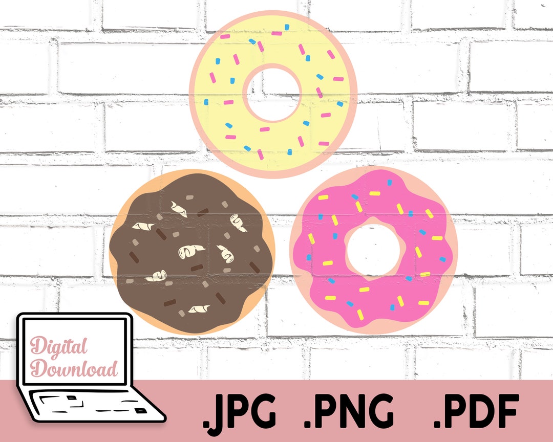 Digital Donut Bundle Clip Art, Perfect to Print for Art, Card, Craft ...