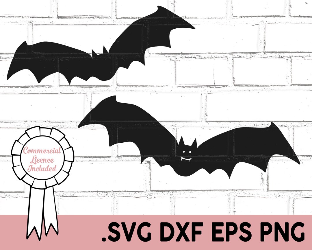 Bat SVG Halloween Design Cut File for Halloween With and - Etsy