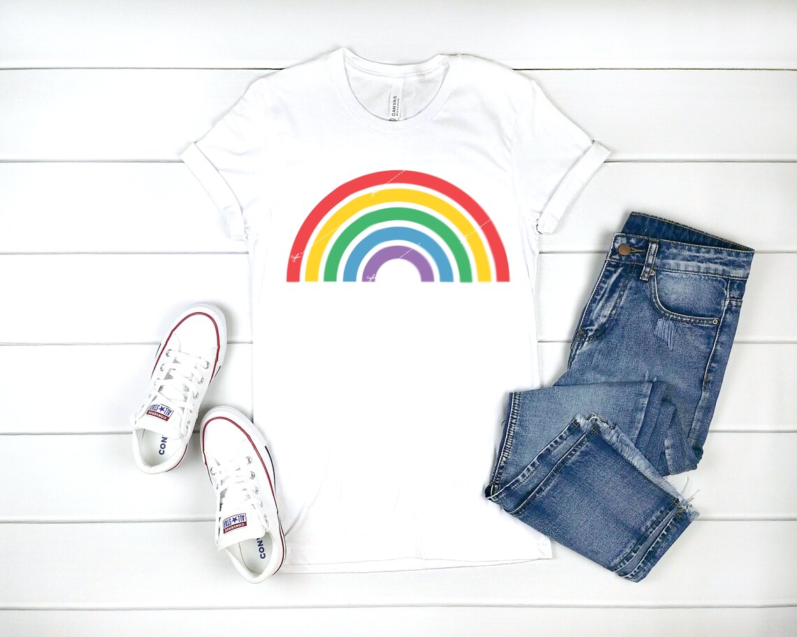 Rainbow SVG 2 Cut Files of Plain and Distressed Rainbows | Etsy UK