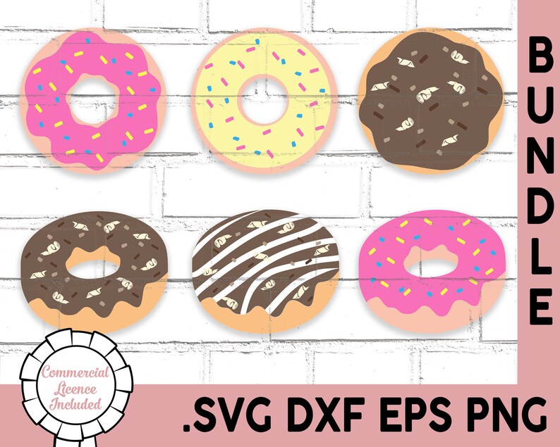 Donut SVG Bundle Cut Files Including Commercial License of - Etsy