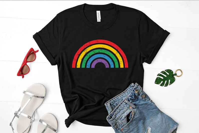 Rainbow SVG 2 Cut Files of Plain and Distressed Rainbows | Etsy UK