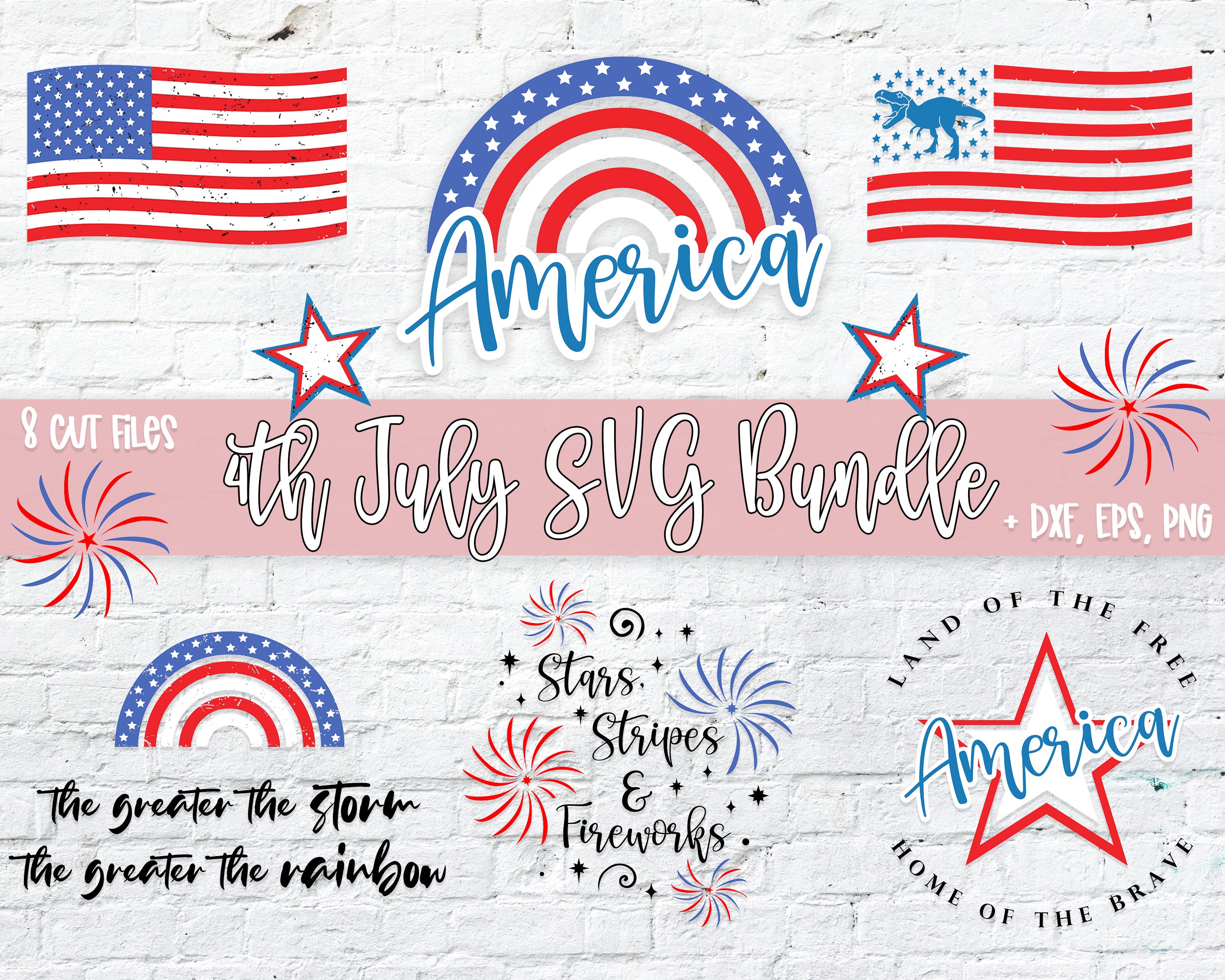 4th of July SVG Bundle Dxf eps png cut files for | Etsy