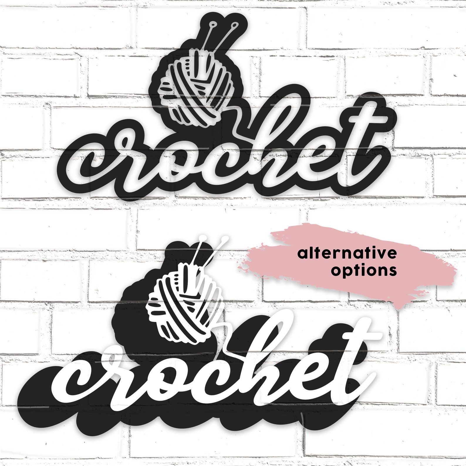 Crochet SVG Digital Crochet Logo to Print on Hoodies Tees - Etsy UK