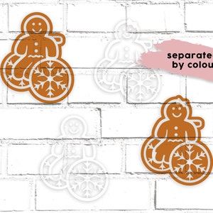 Gingerbread SVG Man in Wheelchair, and Gingerbread Woman in Wheelchair ...