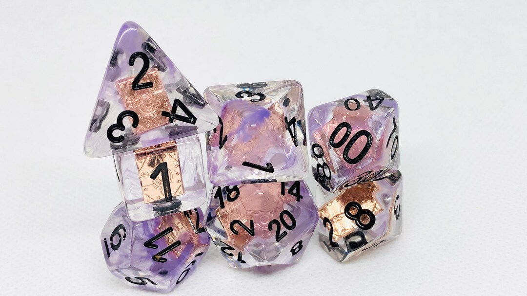 Warlock Dice Set Warlock's Tome Polyhedral Dice Set - Etsy