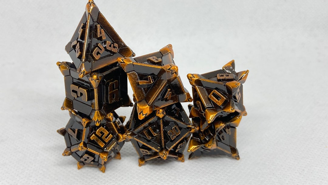 Rogue's Caltrops Dice Set Metal Dice Set Dungeons and Dragons Role ...