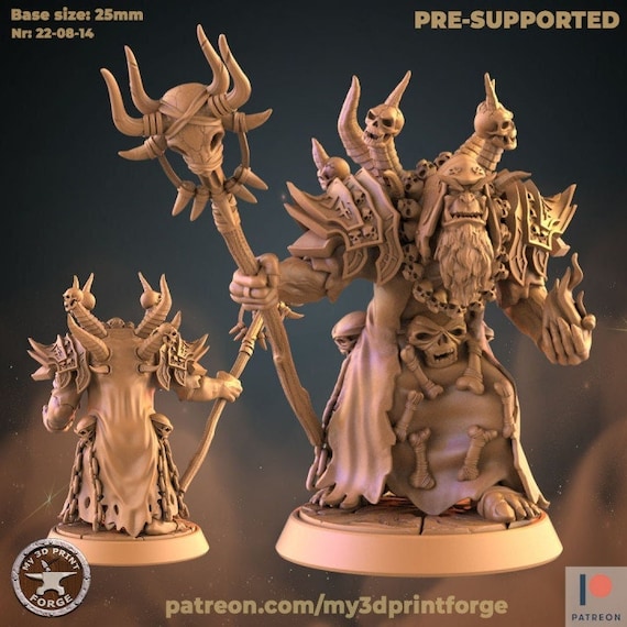 Orc Warlock casting Wow 3D Printed Miniature - Etsy