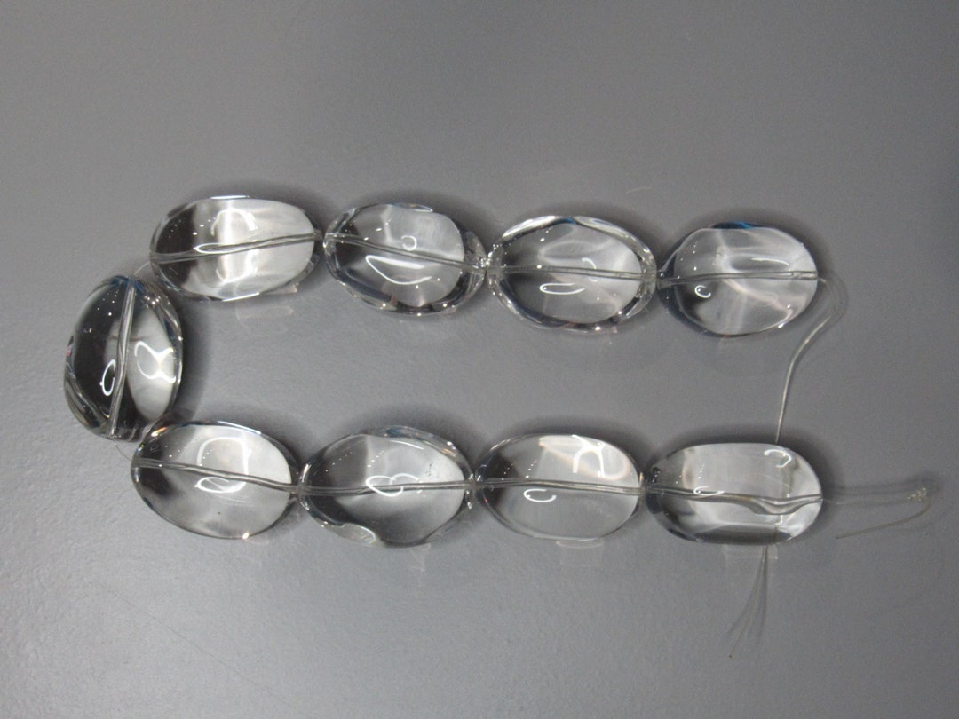 16" Strand HUGE Lab-grown Quartz Crystal Beads Chandelier Lamp Light ...