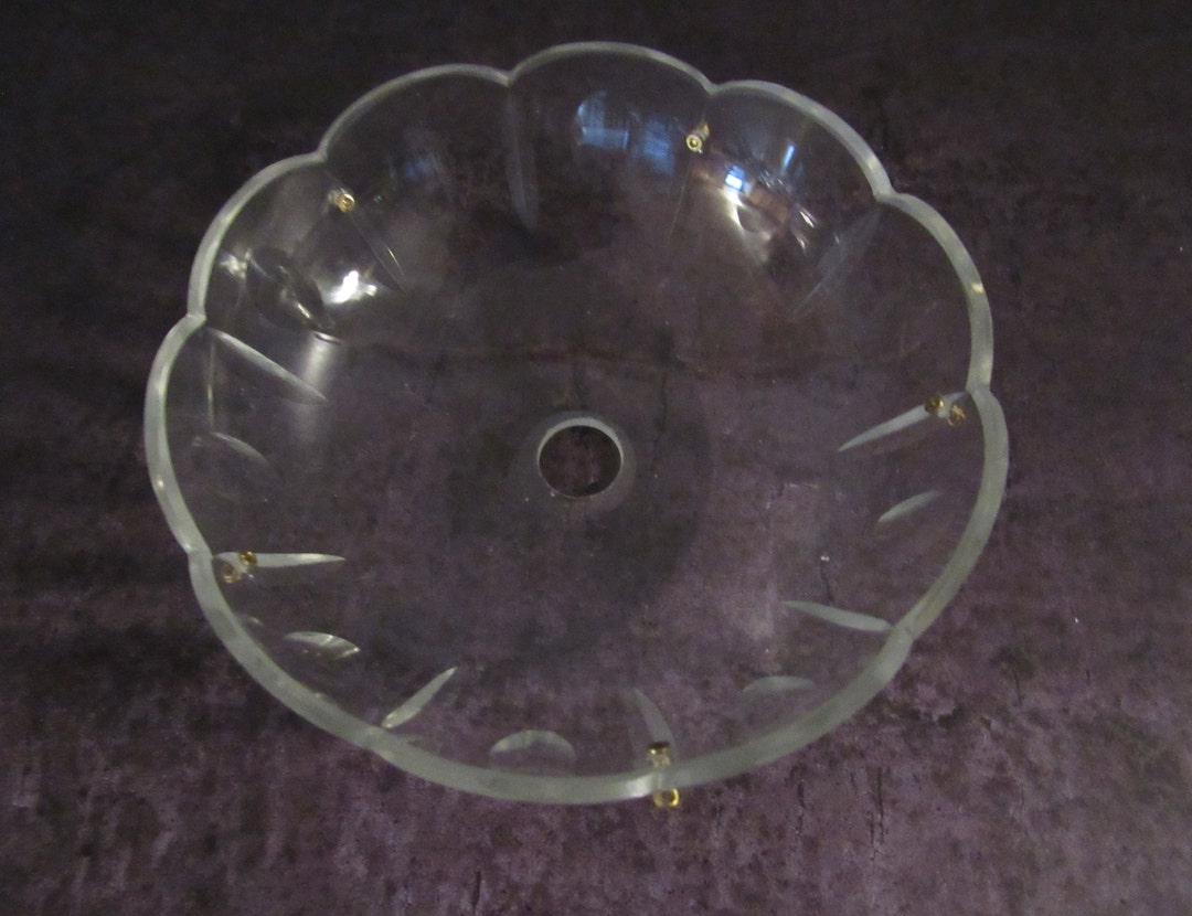 1 Vintage Pressed Lead Crystal Bobeche Candle Cup for Chandelier; Lamp ...