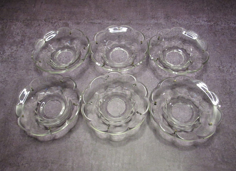 1 Vintage Pressed Lead Crystal Bobeche Candle Cup for Chandelier; Lamp ...