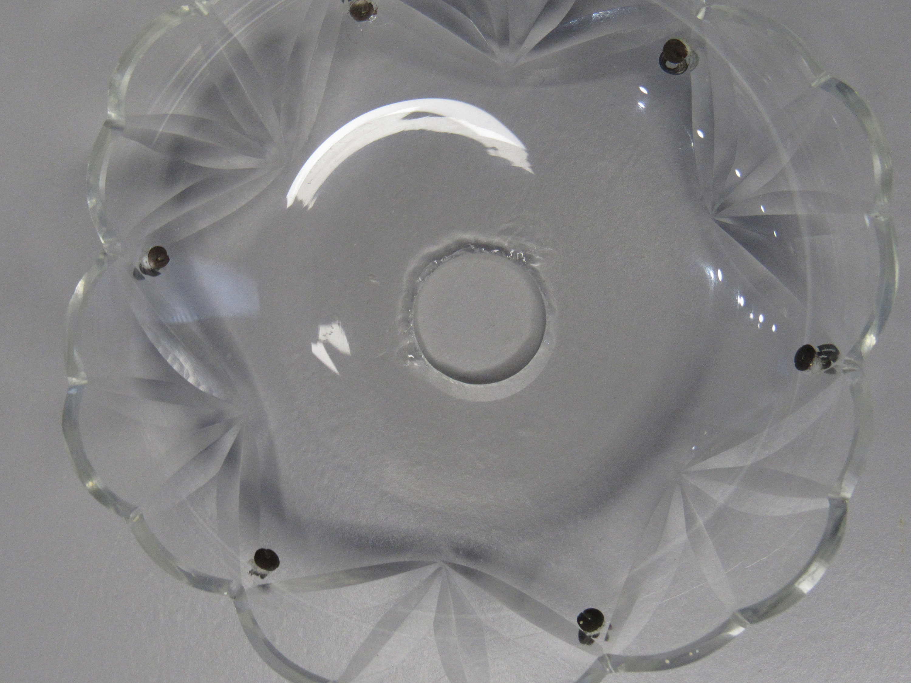 2 Vintage High Quality Lead Crystal Wheel Cut Bobeche Candle Cup for ...