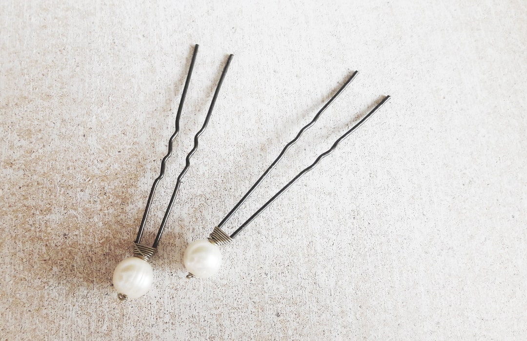 Real Pearl Hair Pin, Wedding Accessories, Bridal Hair Pins - Etsy