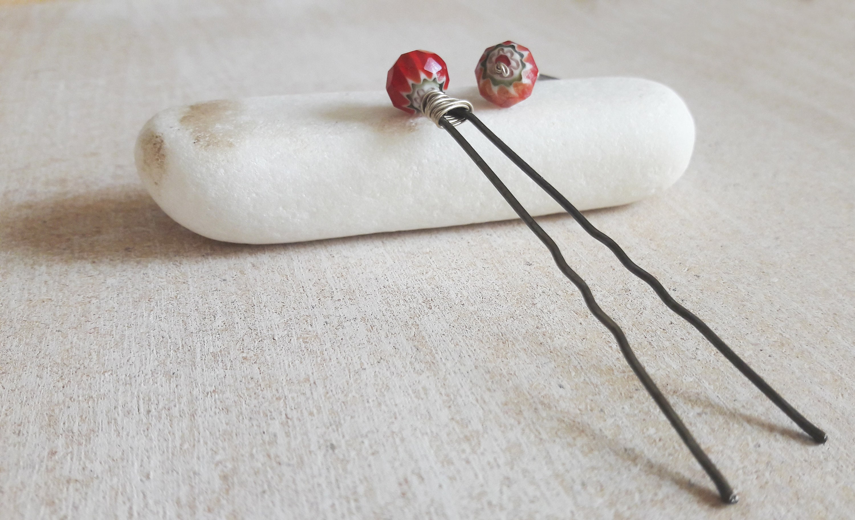 Red Hair Pin Wedding Accessories Bridal Hair Pins Etsy