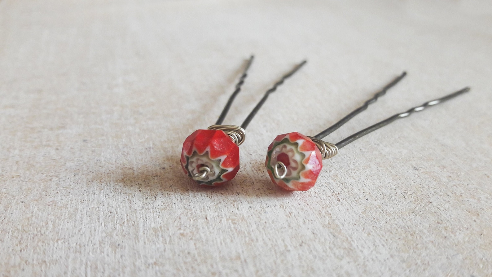 Red Hair Pin, Wedding Accessories, Bridal Hair Pins - Etsy