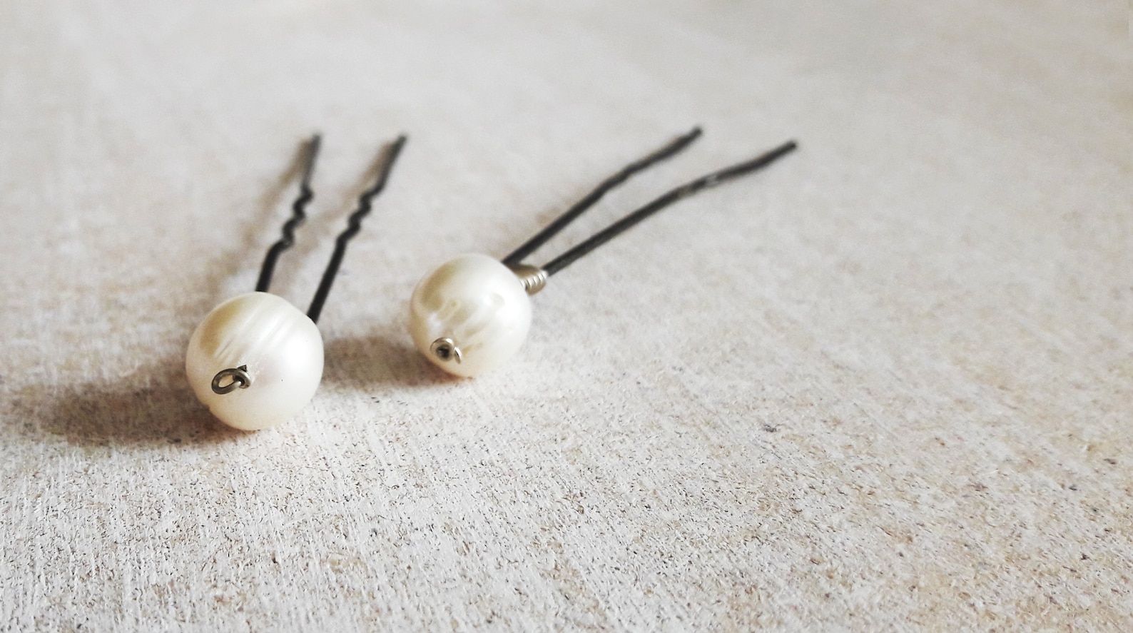 Light Beige Bead Hair Pin Wedding Accessories Bridal Hair - Etsy