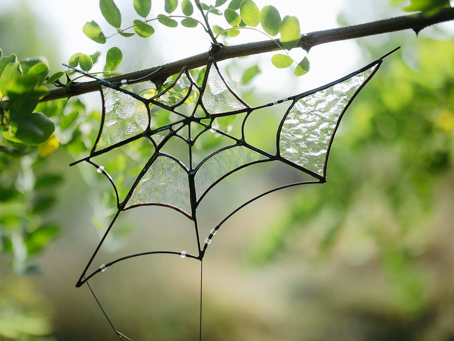 Spider Stained Glass Window Hangings Halloween Decor Indoor - Etsy