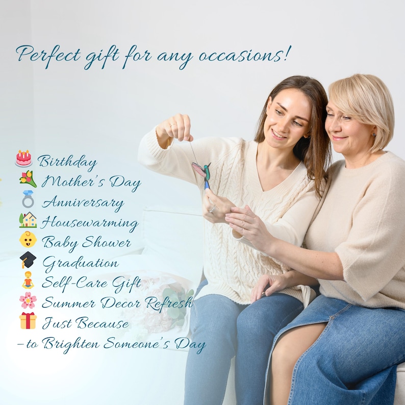 Handmade Stained Glass Hummingbird Suncatcher, Window Hanging Gift - Etsy