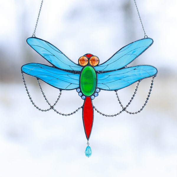 Stained Glass Dragon Fly - Etsy
