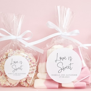 Favour Sweet Bags With Personalised Stickers - Sweet Bag Favours ...