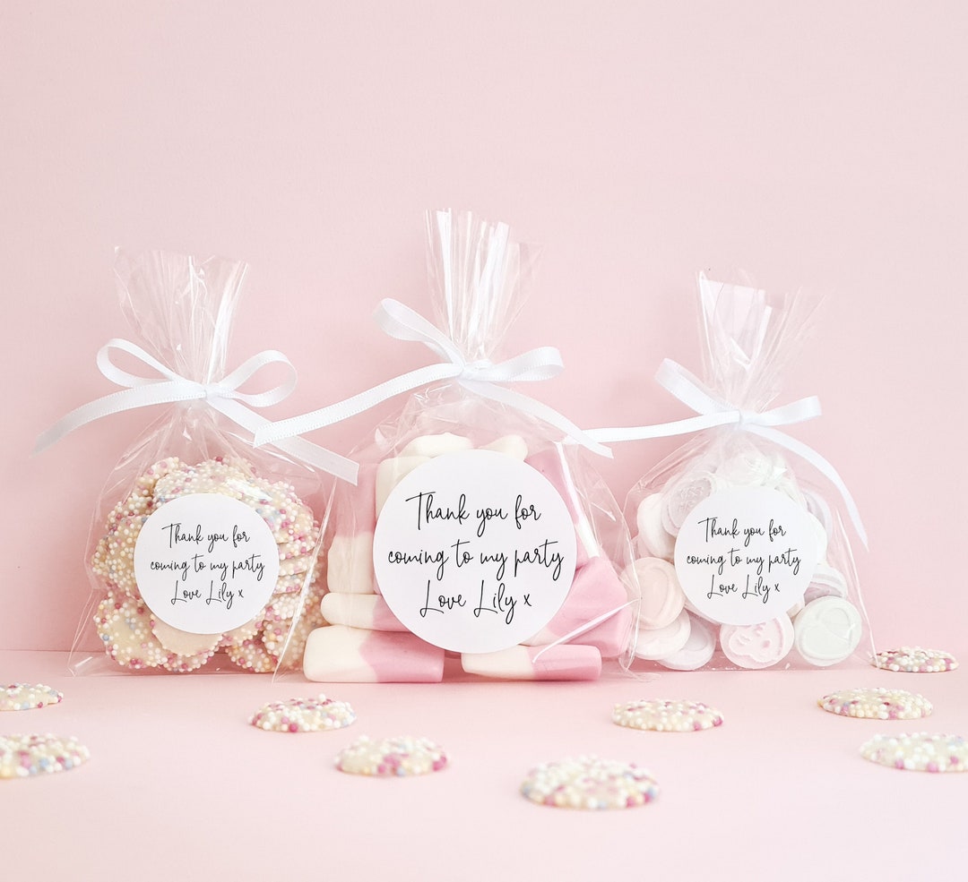 Favour Sweet Bags With Personalised Stickers - Sweet Bag Favours ...
