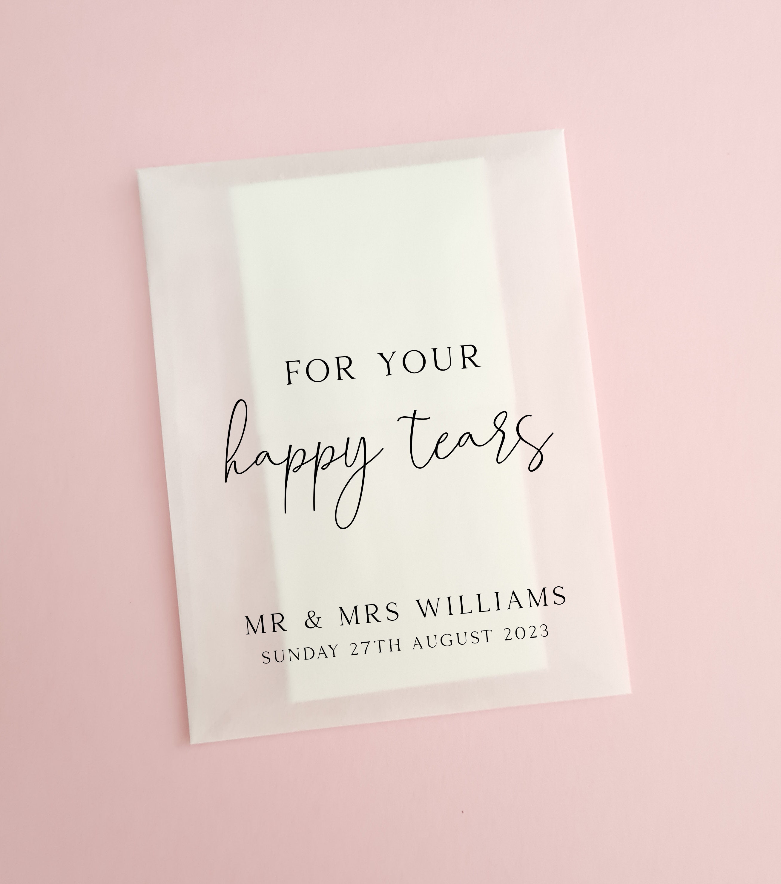 Happy Tears Wedding Tissues Packets 100% Biodegradable - Etsy UK