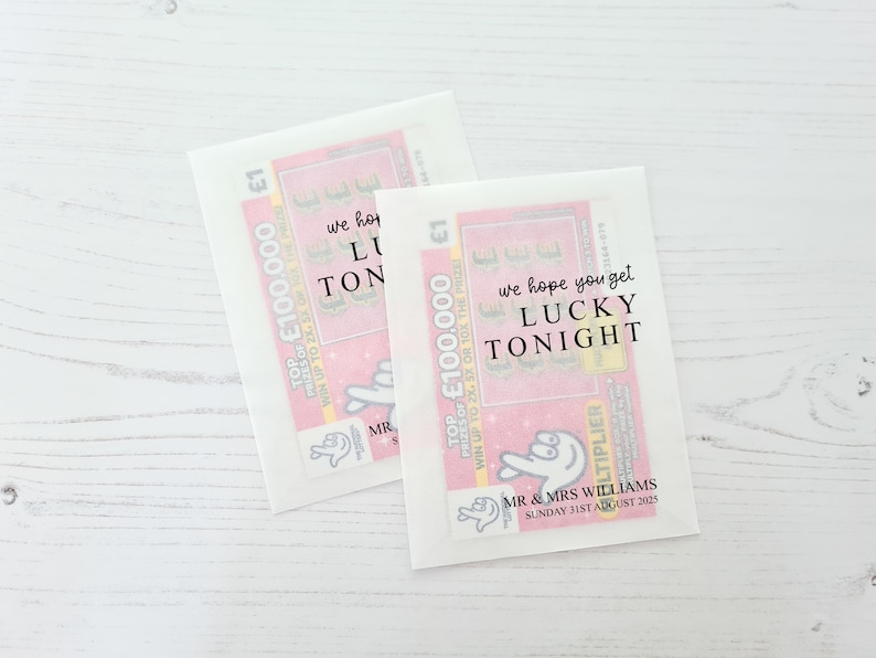 Scratch Card Holder Wedding Favour Packets Lucky in Love - 100% ...