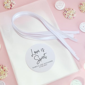 Favour Sweet Bags With Personalised Stickers - Sweet Bag Favours ...