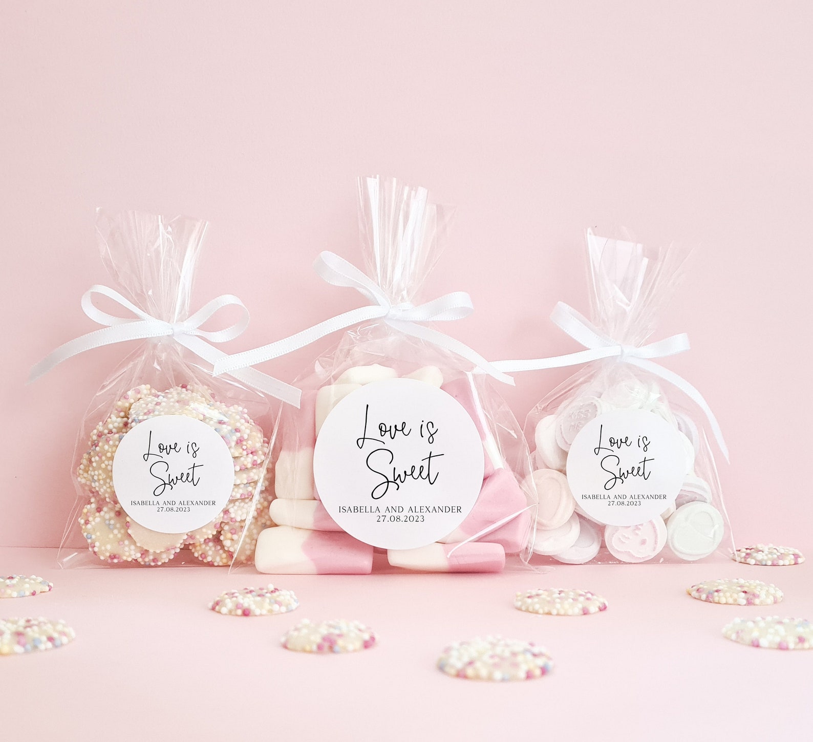 Favour Sweet Bags With Personalised Sticker Sweet Chocolate - Etsy UK