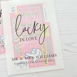 Scratch Card Holder Wedding Favour Packets Lucky in Love - 100% ...