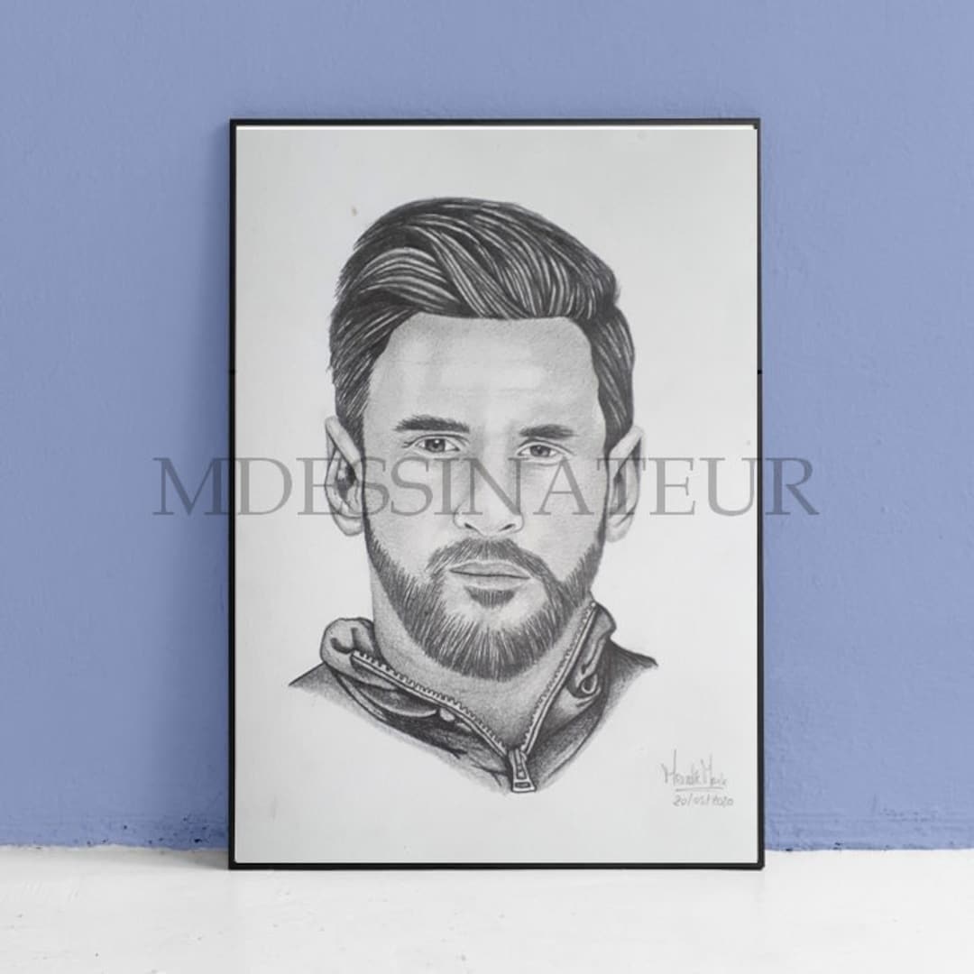 Portrait LIONEL MESSI - Etsy