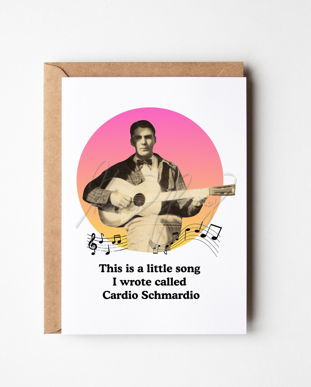 Funny Retro Greeting Card: Cardio Schmardio Song - Etsy