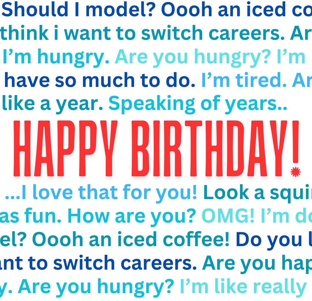 ADHD Birthday Card, Printable Birthday Card, ADHD, Funny Happy Birthday ...