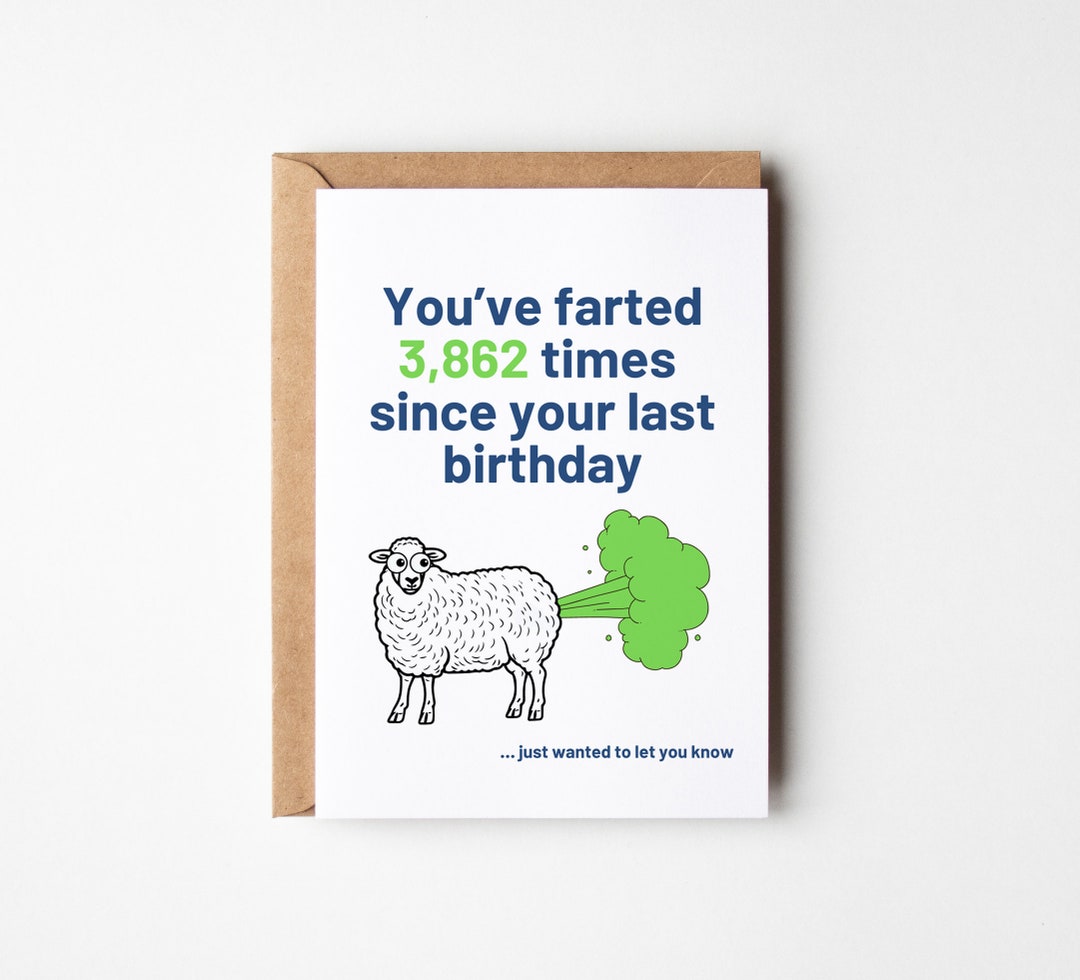 Funny Sheep Fart Birthday Card (digital Download) - Etsy
