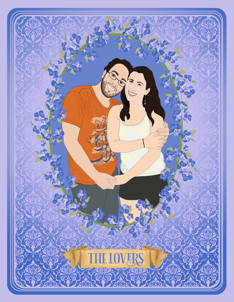 Drawing From Photo | Wedding Present | Custom Tarot Cards | Tarot Card ...