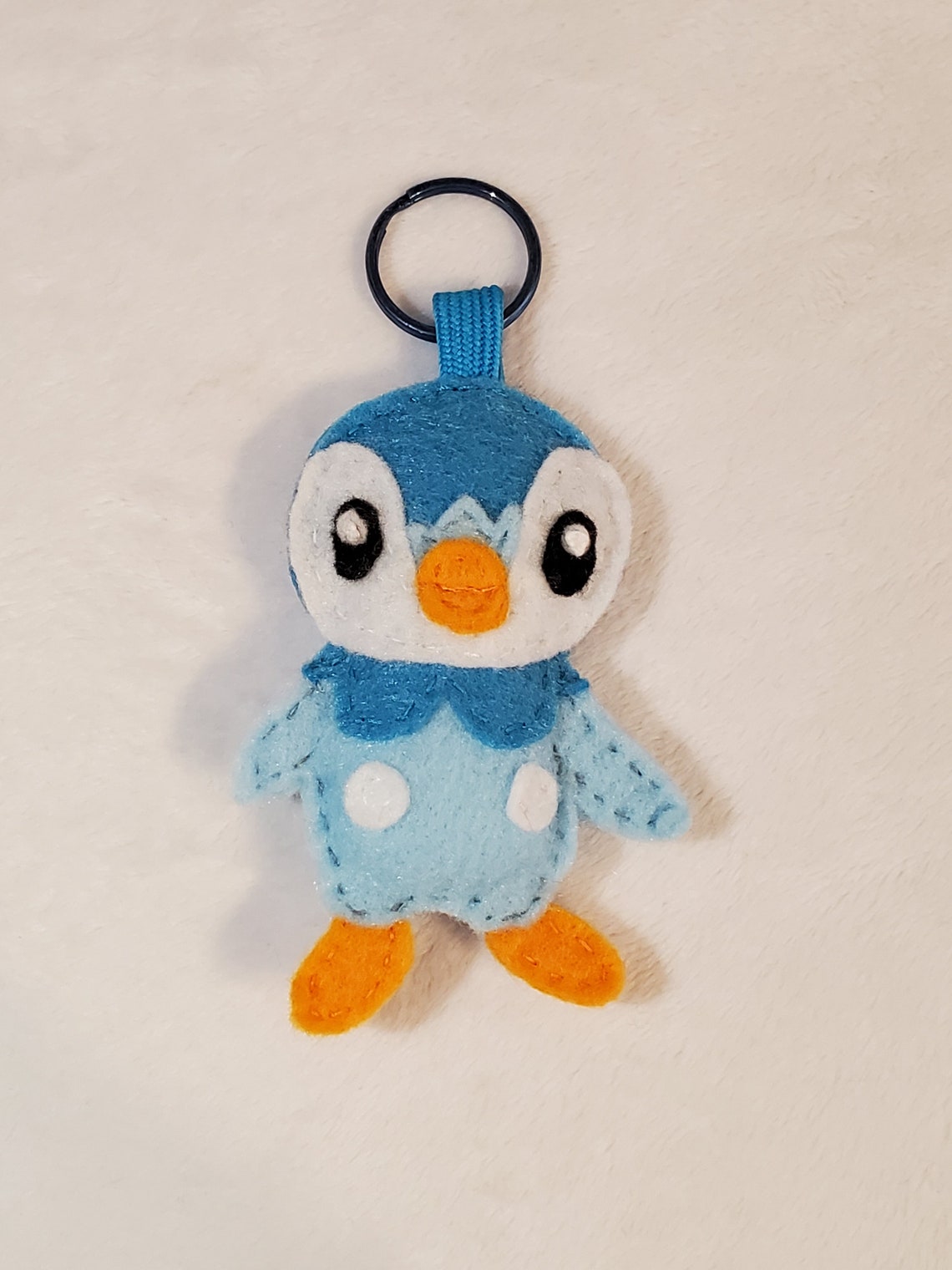 Piplup Pokemon Felt Plush Keychain, Handmade Stuffy - Etsy