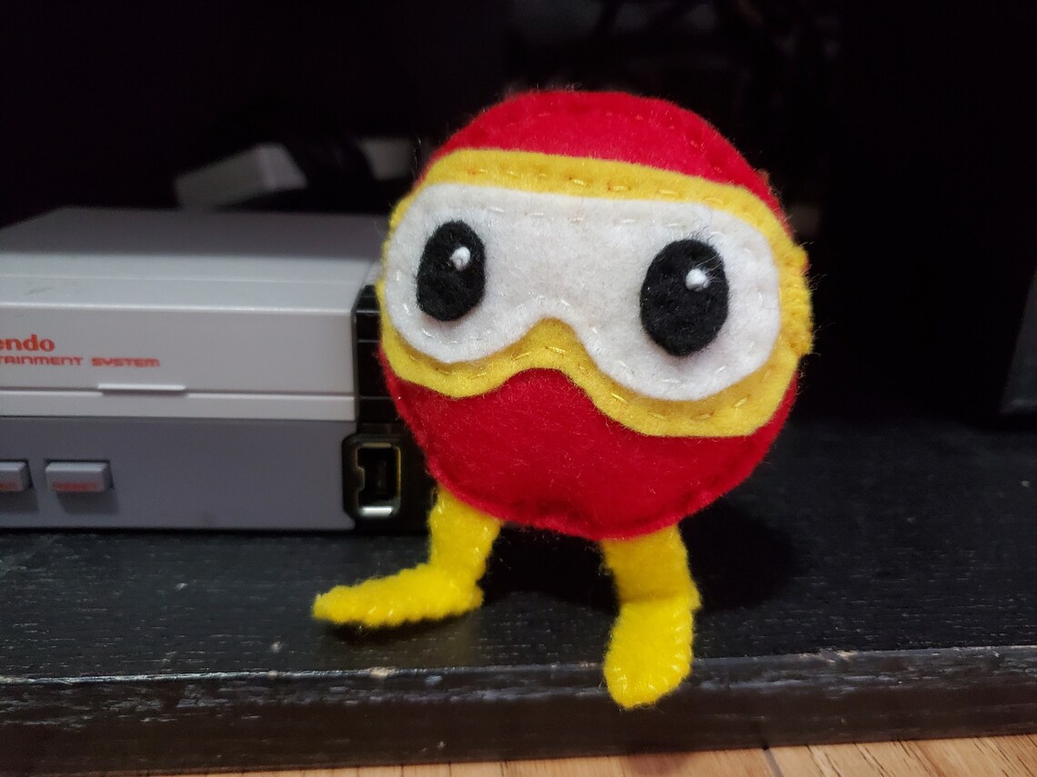 Pooka From Dig Dug Felt Plush Handmade Stuffy - Etsy