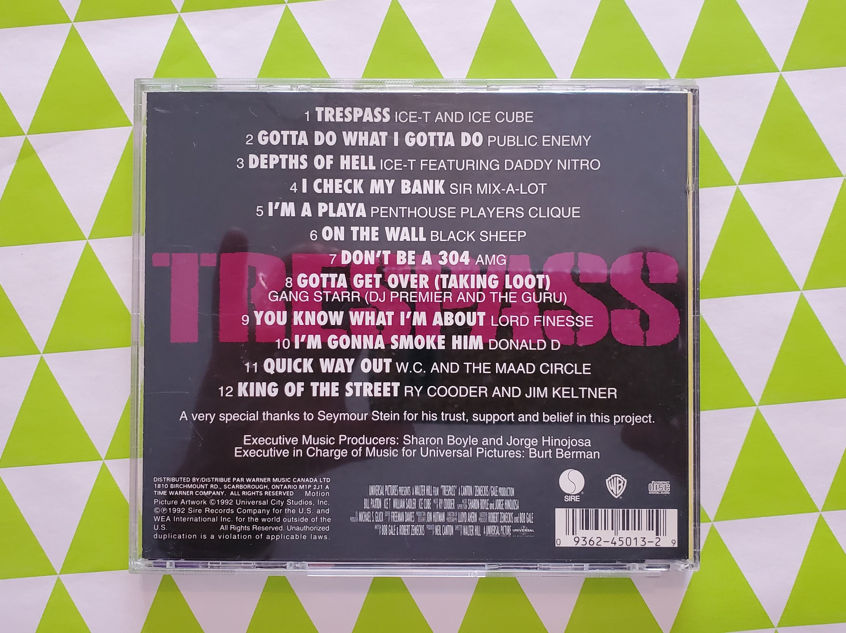Trespass Music From the Motion Picture CD From 1992 - Etsy