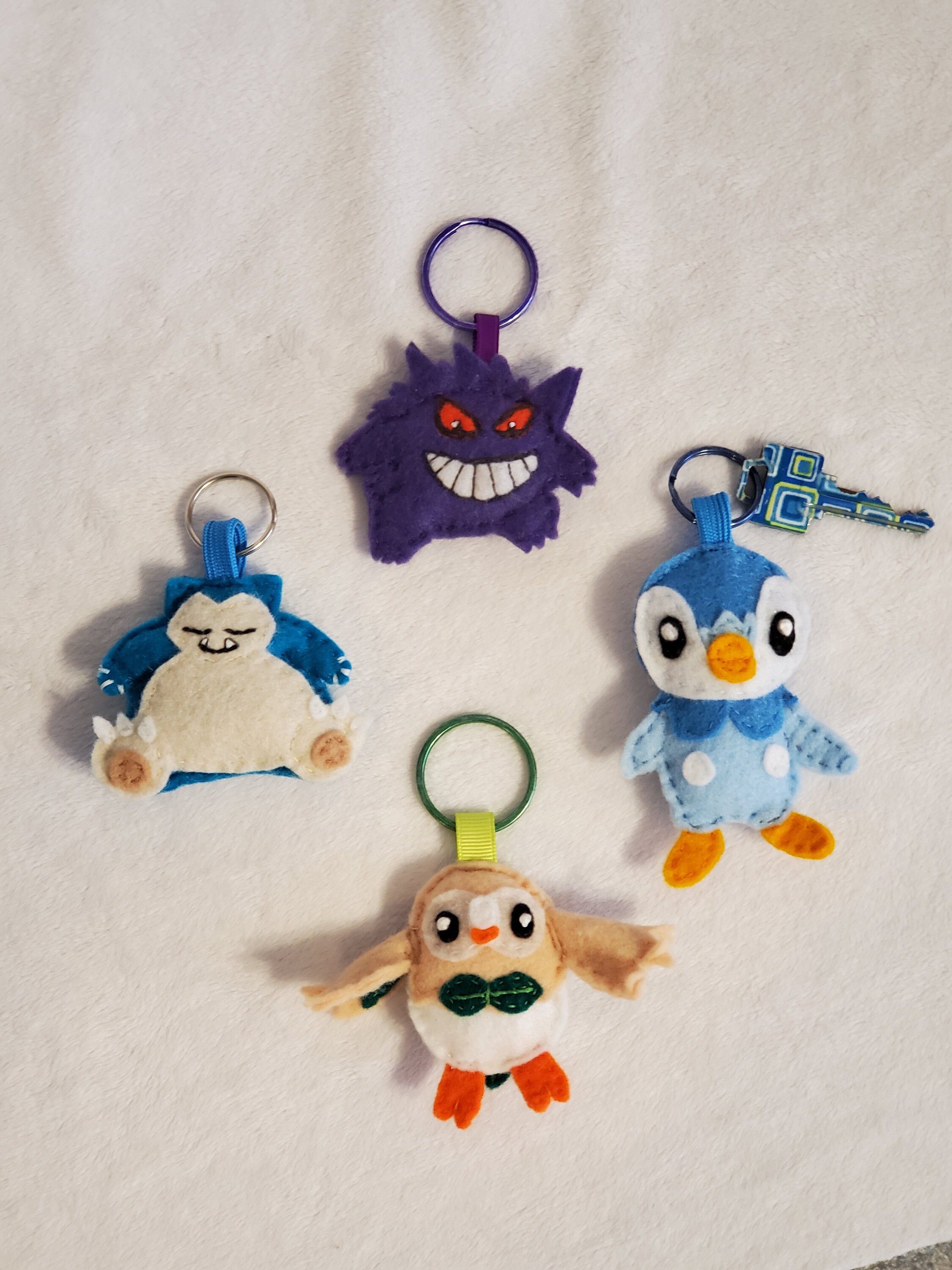 Handmade Gengar Pokemon Felt Plush Keychain - Etsy Canada