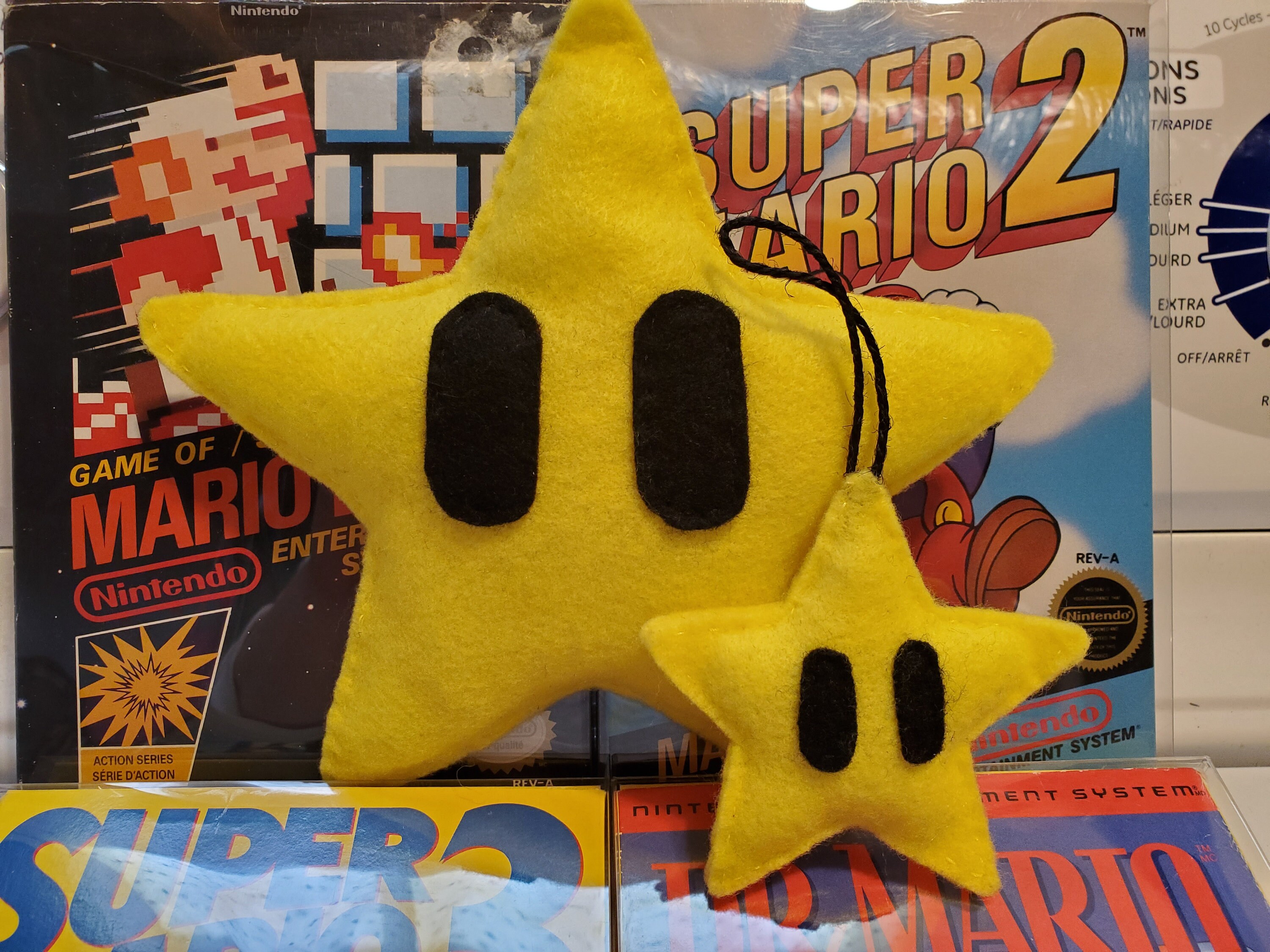 Mario Super Star Stuffie, Hand Sewn Felt Plush Yellow Nintendo Star - Etsy