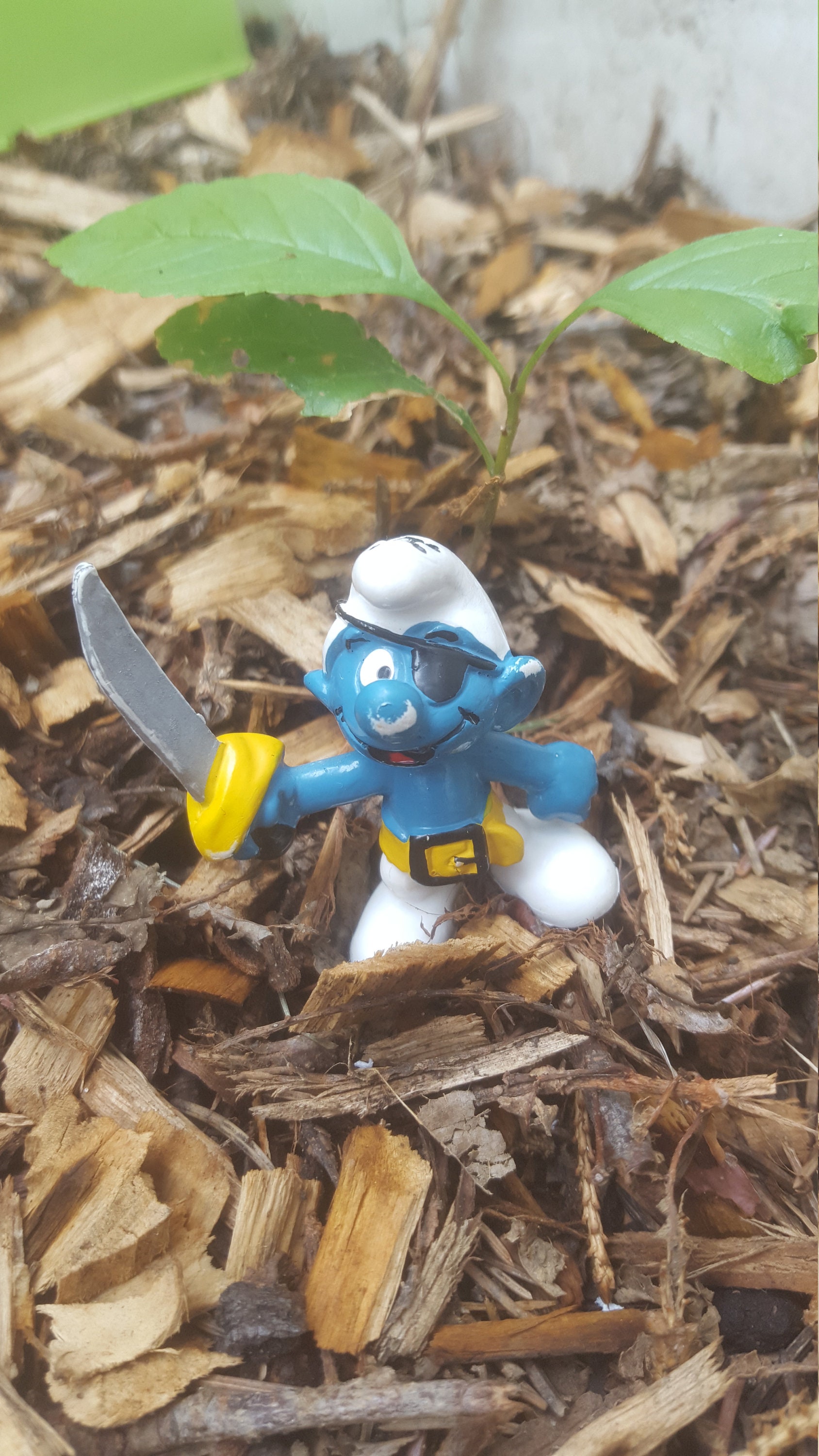 Pirate Smurf PVC Figure, Smurf With Sword Figurine - Etsy