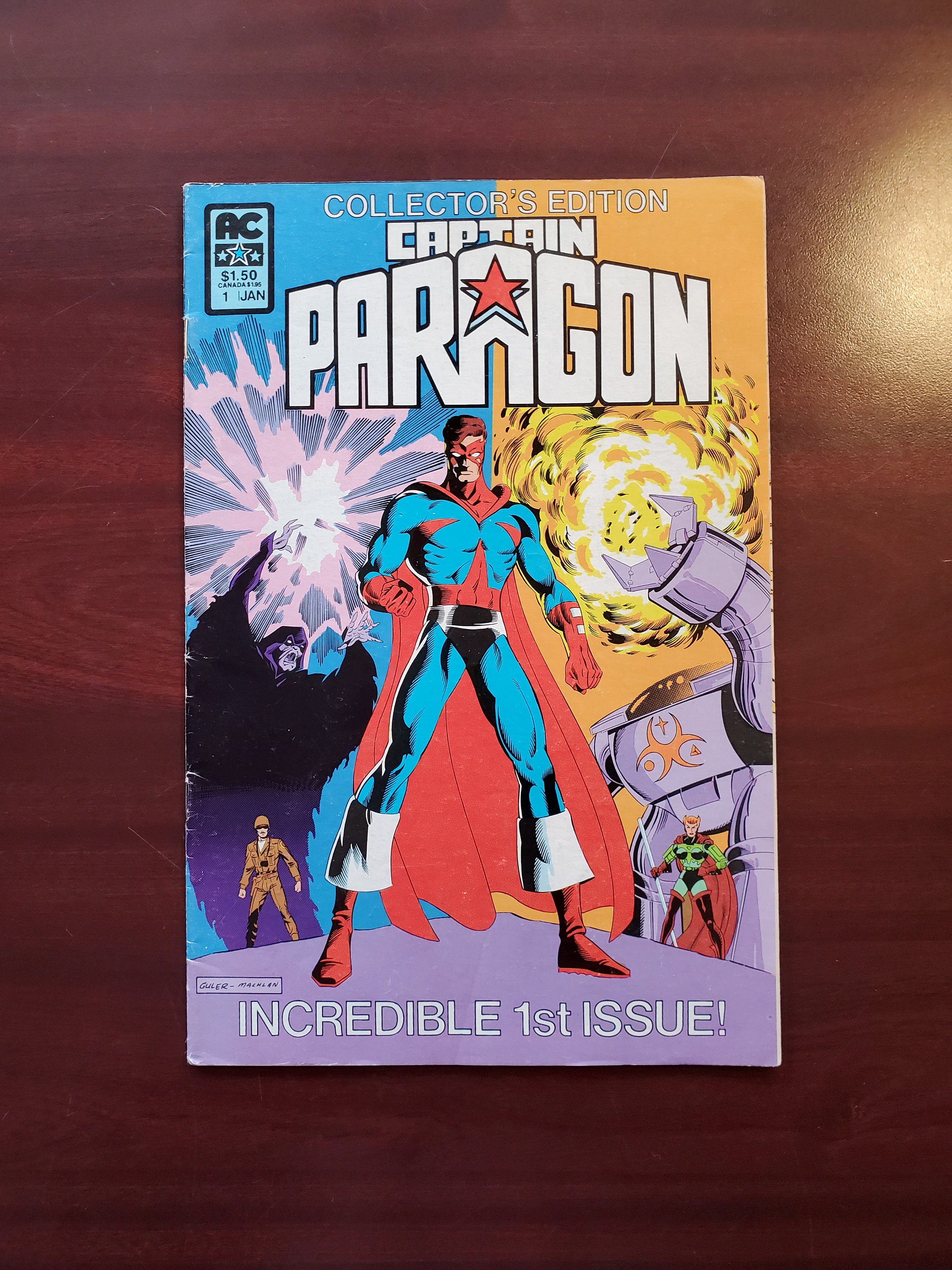 Captain Paragon 1st Issue Collector's Edition Comic Book AC Comics ...