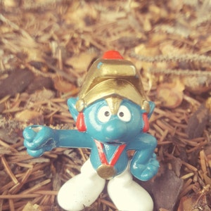 Gladiator Smurf PVC Figure Roman Empire Smurf Knight Smurf | Etsy