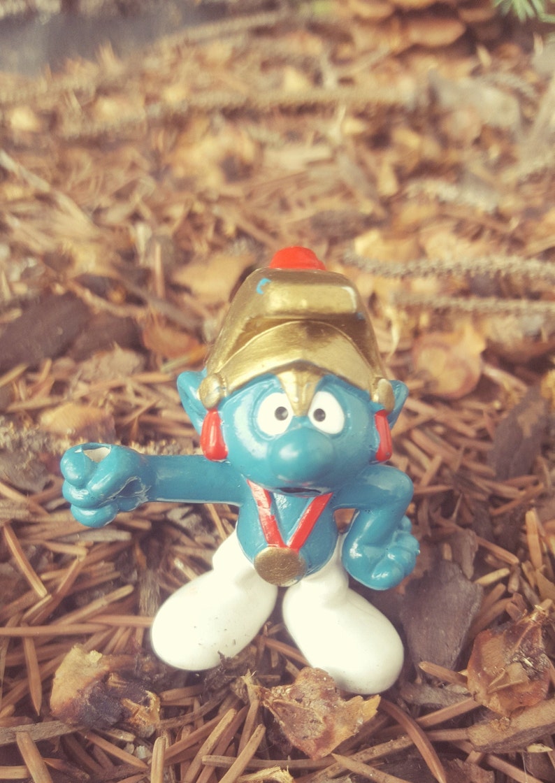 Gladiator Smurf PVC Figure, Roman Empire Smurf, Knight Smurf Figurine ...