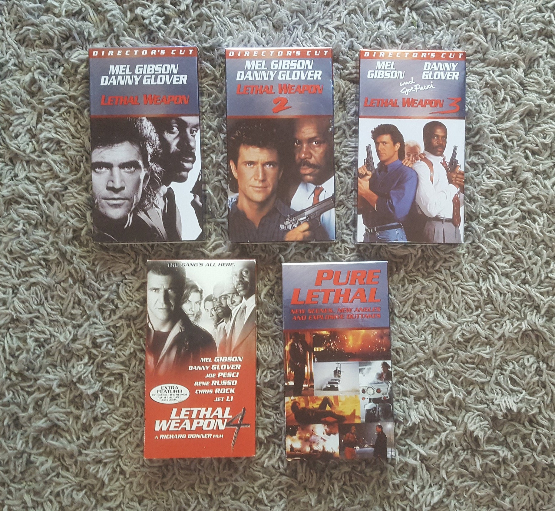 Lethal Weapon Legacy Box Set VHS Movies With Mel Gibson, Lethal Weapon ...